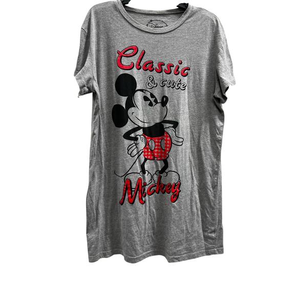 Disney | Intimates & Sleepwear | Mickey Mouse Gray Sleep Night Shirt ...